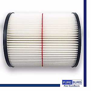 PUREBURG 17816 Replacement Red-Stripe Filter Compatible with Craftsman 5/6/8/12/16/32 Gallon Large Wet Dry Shop Vacs Replace Part# 9-17816/17816, 1-Pack
