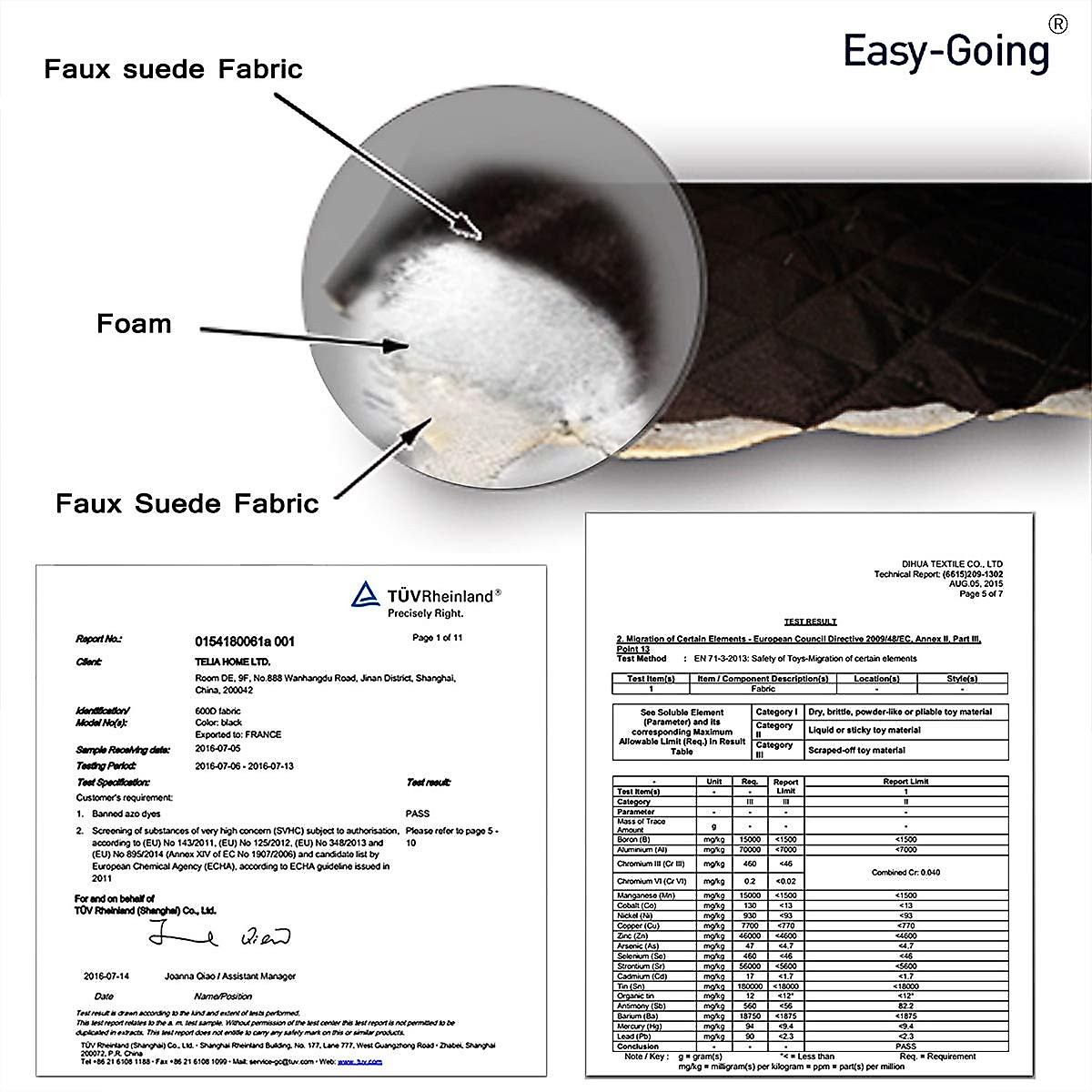 Easy-Going Reversible Couch Cover for 3 Cushion Couch Sofa Cover for Dogs Water Resistant Furniture Protector Cover with Foam Sticks Elastic Straps for Pet Cat (Sofa, Chocolate/Beige)