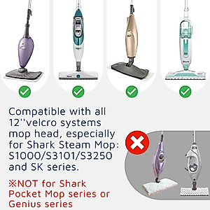 Flammi Semi-Disposable Microfiber Mop Pads Compatible with Shark S1000 S1000A S3250 S3251 S3101 SK410 SK435CO SK460 SK140 SK141, 30 Pack