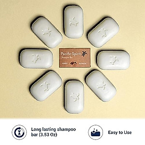 "Pacific Spirit Shampoo Bar for Curly hair with Coconut Oil & Passion Fruit. Moisturizing and Texturizing -Scent, 3.53 Oz. Zero waste, vegan"