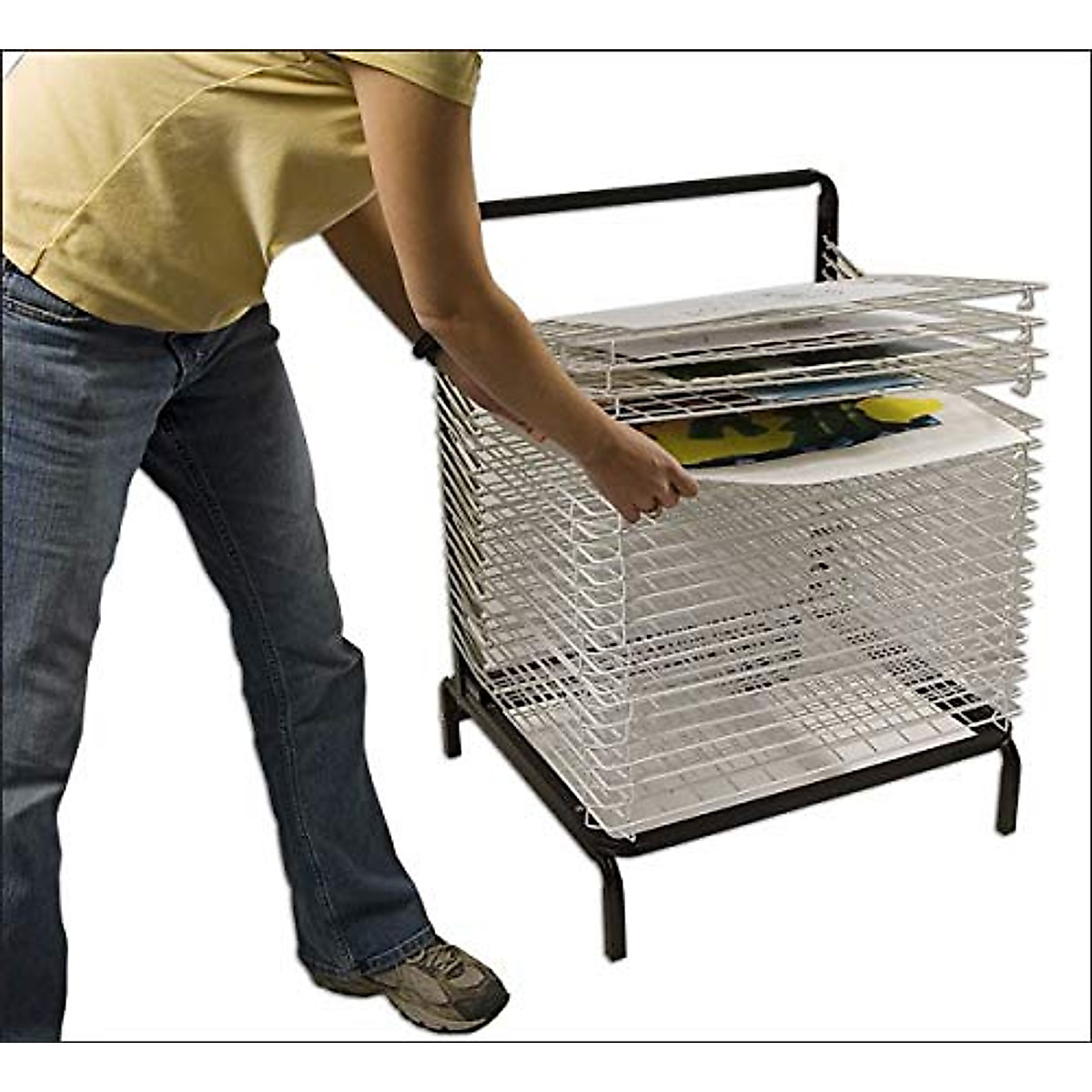 Stack-N-Dry Spring Loaded Drying Rack - Perfect for an Art Organizer, Paintings, Storage, and Any Drying Needs