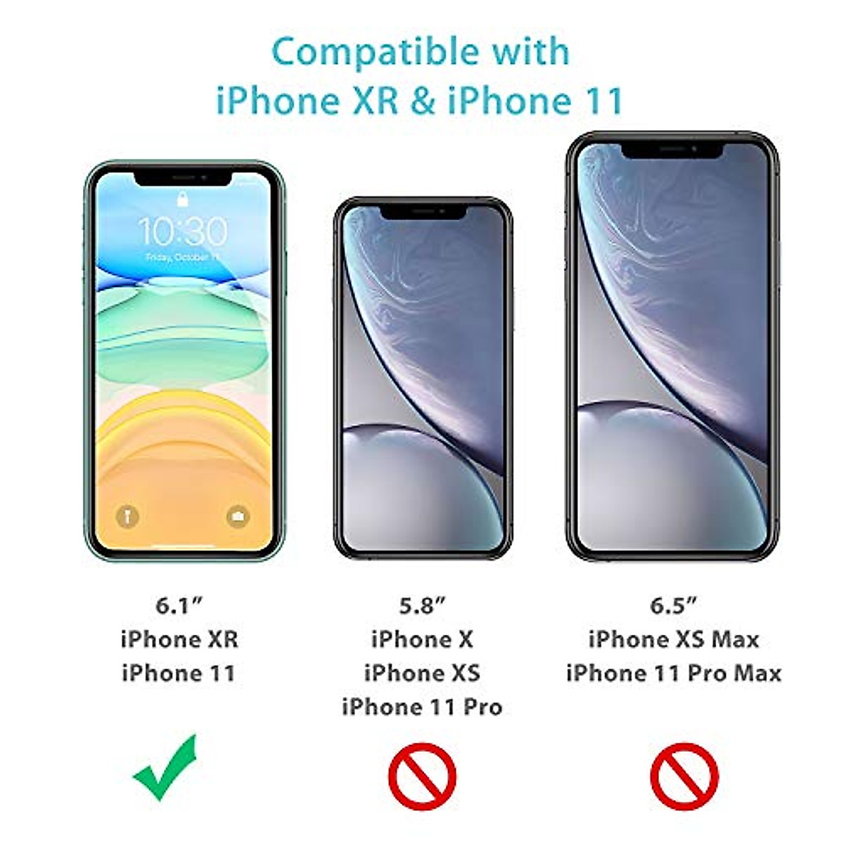 SYNCWIRE 3-Pack Screen Protector for iPhone 11/iPhone XR 6.1", Unbreakable Tempered Glass Saver Shatterproof Film[Easy Installation Frame][99.99% HD Clear][10X Stronger][Bubble Free][Sensitive Touch]