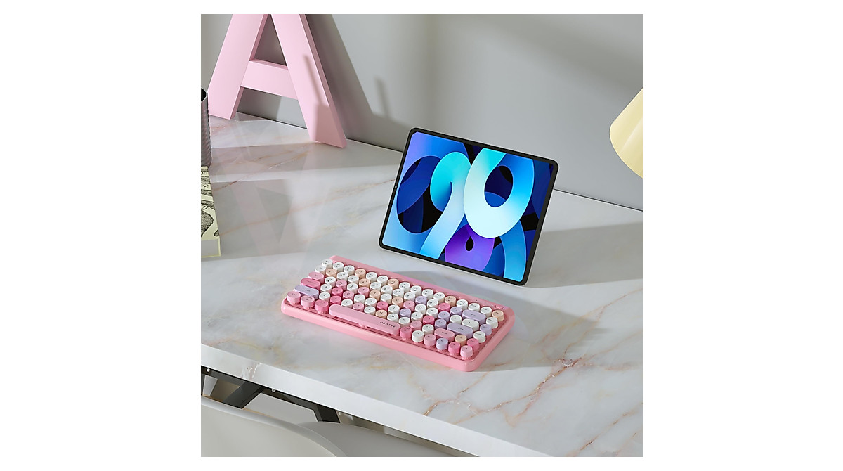 UBOTIE Colorful Wireless Bluetooth Mini Keyboard for PC & Phone