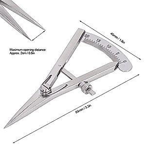 Marking Gauge, Metal Compass Multipurpose High Accuracy Adjustable for Leather Trimming Projects(Screw lock type marking gauge)
