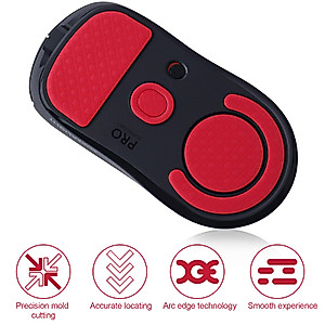 Mouse Feet Stickers 2 pcs Suitable for Logitech G PRO X Superlight Gaming Mouse 3D Dark Pattern Low Friction Glide Feet PTFE Red Mice Glider Professional Mice Upgrade Kit