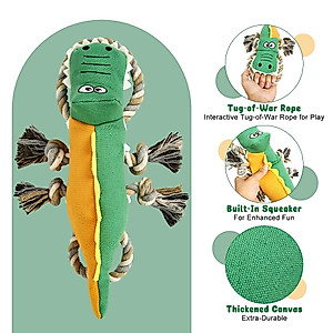 IOKHEIRA Dog Toys for Aggressive Chewers-Dog Toys for Large Dogs, Tough Durable Indestructible Dog Toys, Big Dog Chew Toys and Large Breeds, Crocodile