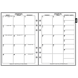 2023 Weekly & Monthly Planner for A5 Size notebooks by FiloFax, Kikki-K, and Others. 1 Page Per Week, 2 Pages Per Month, Week Starts on Monday. Style A, Without Lines.