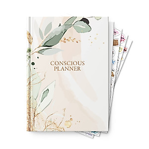 Conscious Planner (with typo) - Daily, Weekly & Monthly Undated Goal & Self-Care Planner, Productivity and Time Management Organizer with Calendar, To Do List, Gratitude Journal, Habit Tracker &