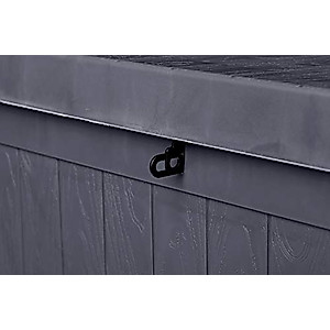 Wonlink Plastic Deck Box - Waterproof 120 Gallon Outdoor Patio Garden Furniture (Grey)