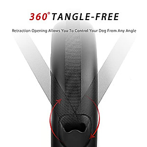 enrgticdg 16Ft Retractable Dog Leash,Light Weight Leash for Small to Medium Dogs/Cats Up to 50lbs,Strong Nylon Tape, Tangle Free, One-Handed Brake,Simple, Practical and Comfortable.