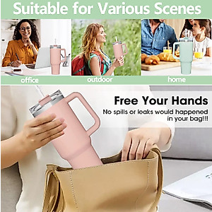 Silicone Spill Proof Stopper for Stanleys Cup 2.0 40oz/ 30oz, Including 2 Straw Cover Caps, 2 Square Spill Stopper and 2 Round Leak Stopper, Tumblers Accessories (for Stanleys Cup 2.0)