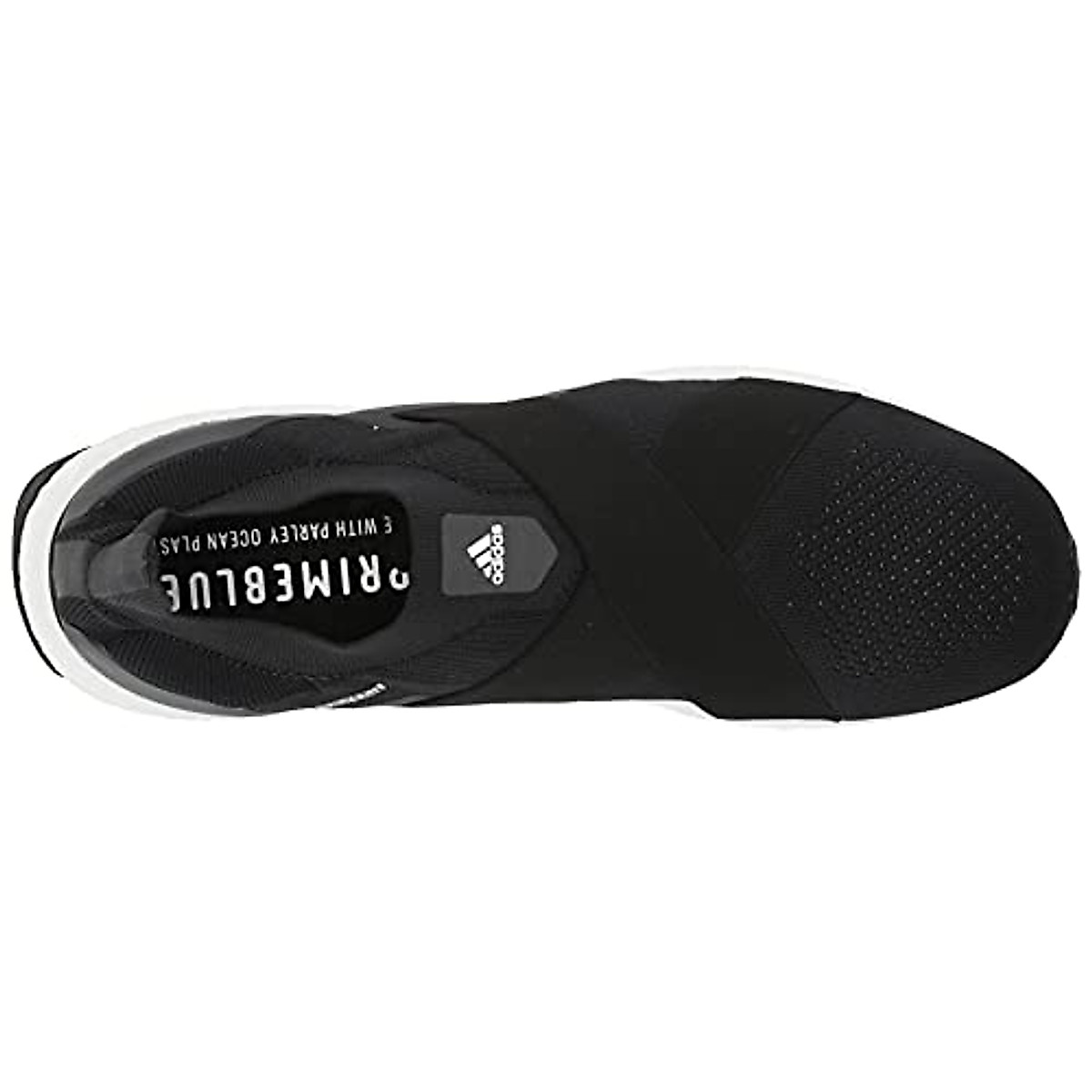 adidas Women's Ultraboost DNA Running Shoe, Black/Black/Acid Orange (Slip-on), 8.5