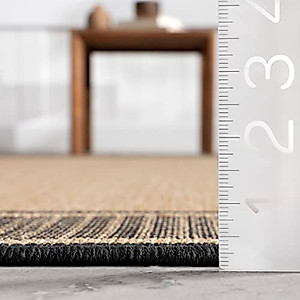 nuLOOM Gris Border Indoor/Outdoor Area Rug, 8', Beige