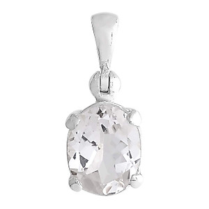 Starborn 8x10 mm facetted rare Danburite Pendant, Sterling Silver 925