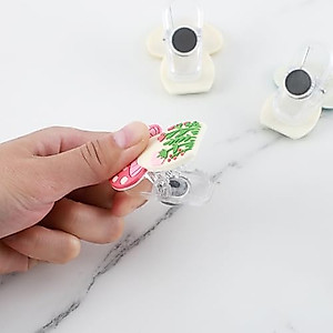COOK WITH COLOR Cute Bag Clips - Magnetic Snack Clips for Airtight Seal, Floral Mushrooms, Pack of 8