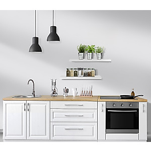 Sorbus Floating Shelf Large 24 x 9 - Hanging Wall Shelves Decoration — Perfect Trophy Display, Photo Frames — Extra Long 24 Inch (White)