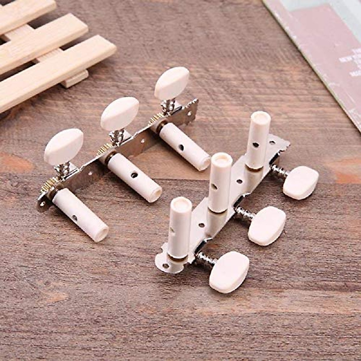 GOSONO 1 pair Left Right 3L3R Professional Guitar Classical Guitar String Tuning Pegs Machine Heads Tuners Keys Part Parts Accessories (3L3R Classical Original color)