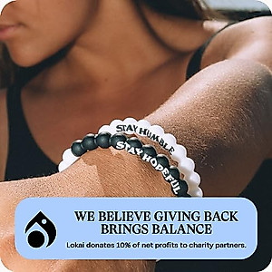 Lokai Silicone Beaded Bracelet for Women & Men, Humble Hopeful Collection - Extra Large, 7.5 Inch Circumference - Silicone Jewelry Fashion Bracelet Slides-On for Comfortable Fit