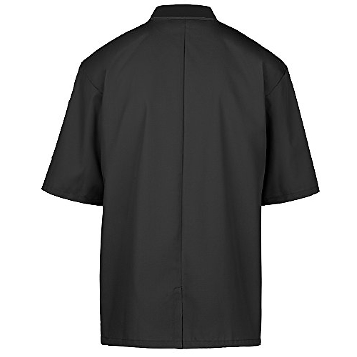 ChefUniforms.com Men's Lightweight Short Sleeve Chef Coat (Black, L)