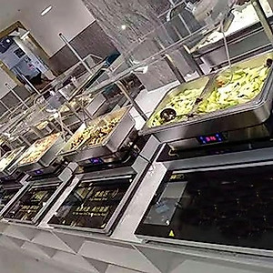 Food Warmers for Parties Buffets Electric 9l Stainless Steel Buffet Server and Warming Tray Chafing Dish Buffet Set Adjustable Temperature for Catering Buffet and Party (Single Grid)