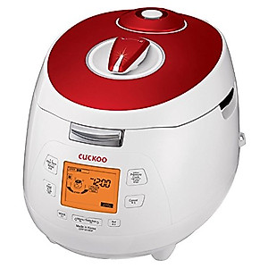 Cuckoo CRP-M1059F Pressure Rice Cooker, 11.40 x 11.60 x 15.60 inches, Red