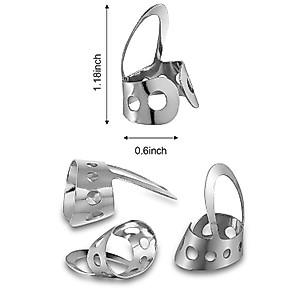 Shappy 12 Pieces Stainless Steel Guitar Finger Picks, Adjustable Metal Finger Thumb Picks for Guitar, Banjo, Large and Medium Sizes, Silver