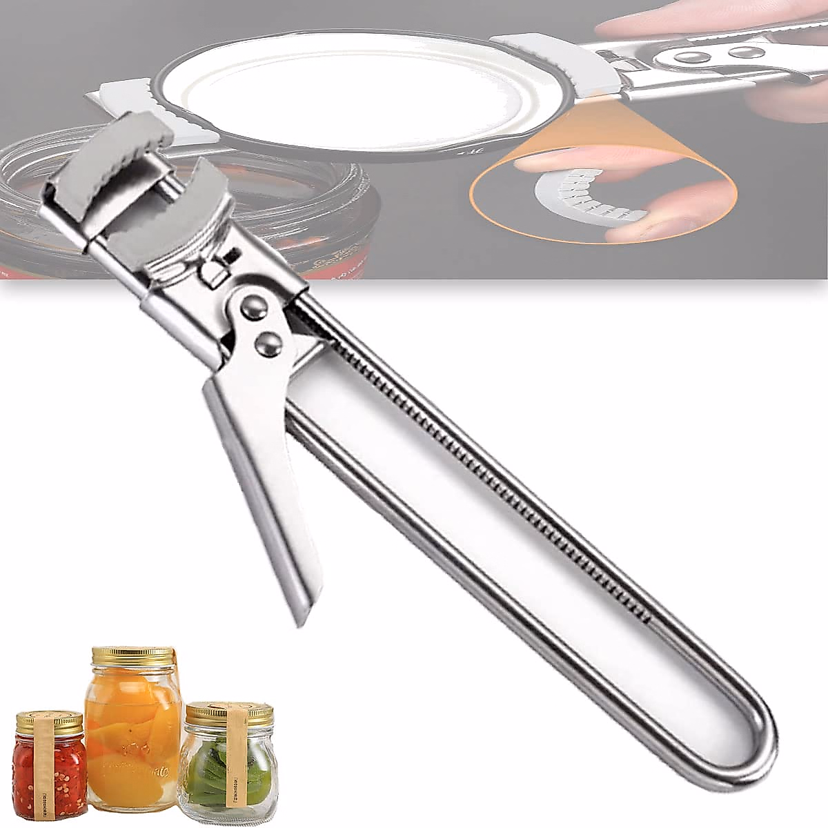 2023 New Jar Opener Multifunctional Stainless Steel Can Opener, Jar Gripper Tight Lid Opener, Kitchen Gadgets, Easy Jar Opener for the Elderly and Children