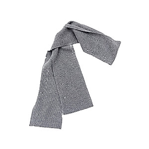 State Cashmere Unisex Ribbed Knit Scarf Made with 100% Pure Inner Mongolian Cashmere - Elegant, Soft, & Versatile - Ultra Warm Winter Accessories - (Pale Charcoal, 70"x7")