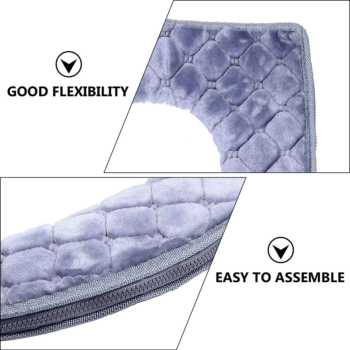 FAVOMOTO Bathroom Seat Toilet Liners Plush Toilet Seat Thickened Cover Plush Bath Cushion Seat Cover Toilet Warmer Padded Family Cushion