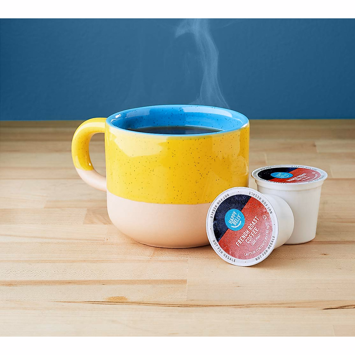 Amazon Brand - Happy Belly Dark Roast Coffee Pods, French Roast, Compatible with Keurig 2.0 K-Cup Brewers, 100 Count