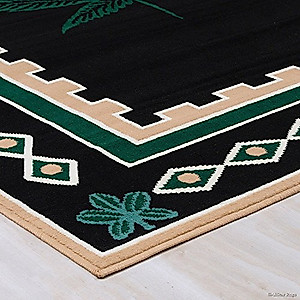 Champion Rugs Cannabis/Mary Jane/Leaf Weed/Marijuana Novelty Area Rug (2’ X 7’ Runner)