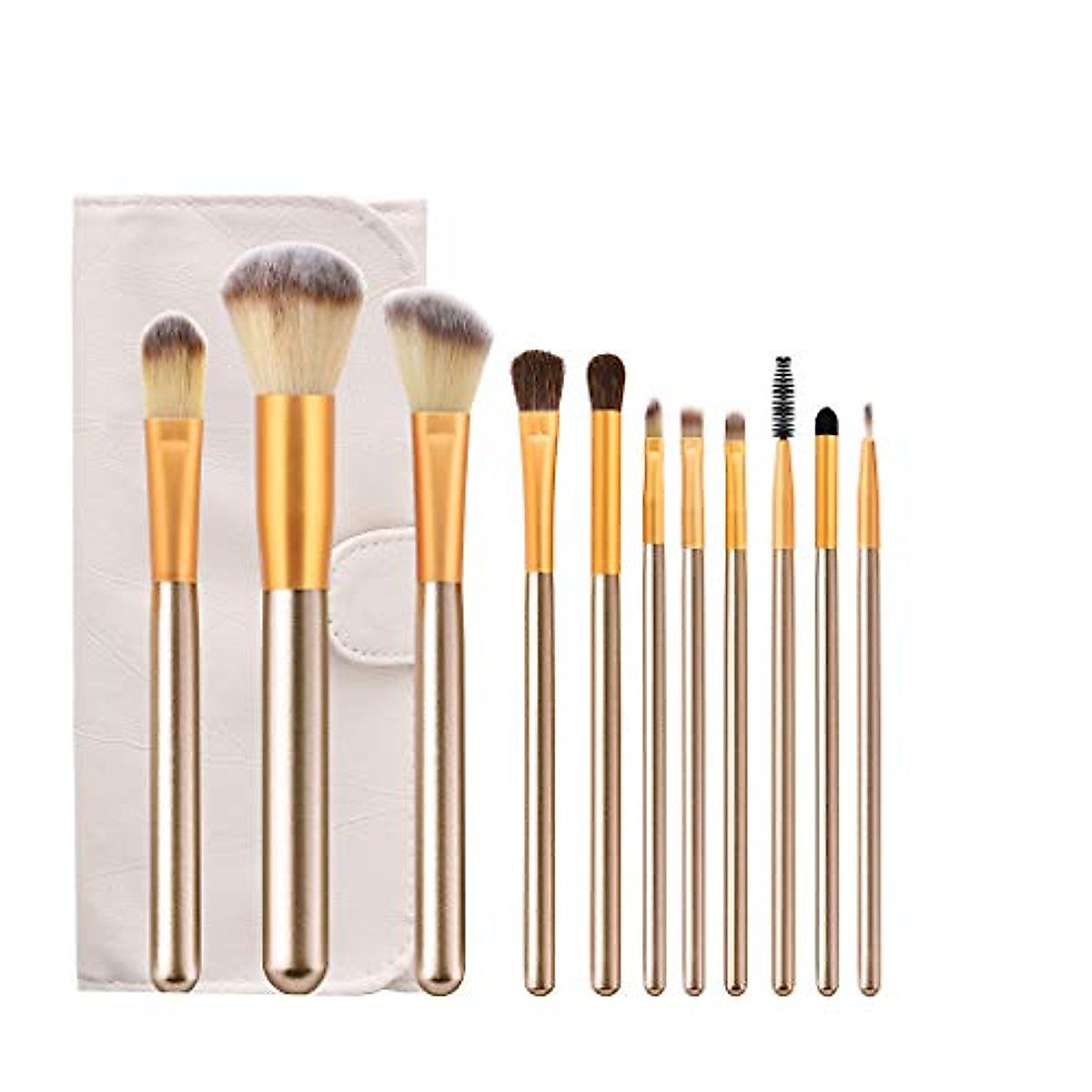 Folding Brush Makeup 11PCS Foundation Eyebrow Tools Brush Brush Eyeshadow Sets Cosmetic Brush Foundation Blending Brush with Case
