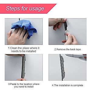 4 PCS Bling Rhinestone Car Door Handle Scratch Protector, Universal for All Cars, Vehicles, SUVs, Car Side Rearview Mirror, Car Door Edge Guard, Car Exterior Accessories for Women Men (Purple)