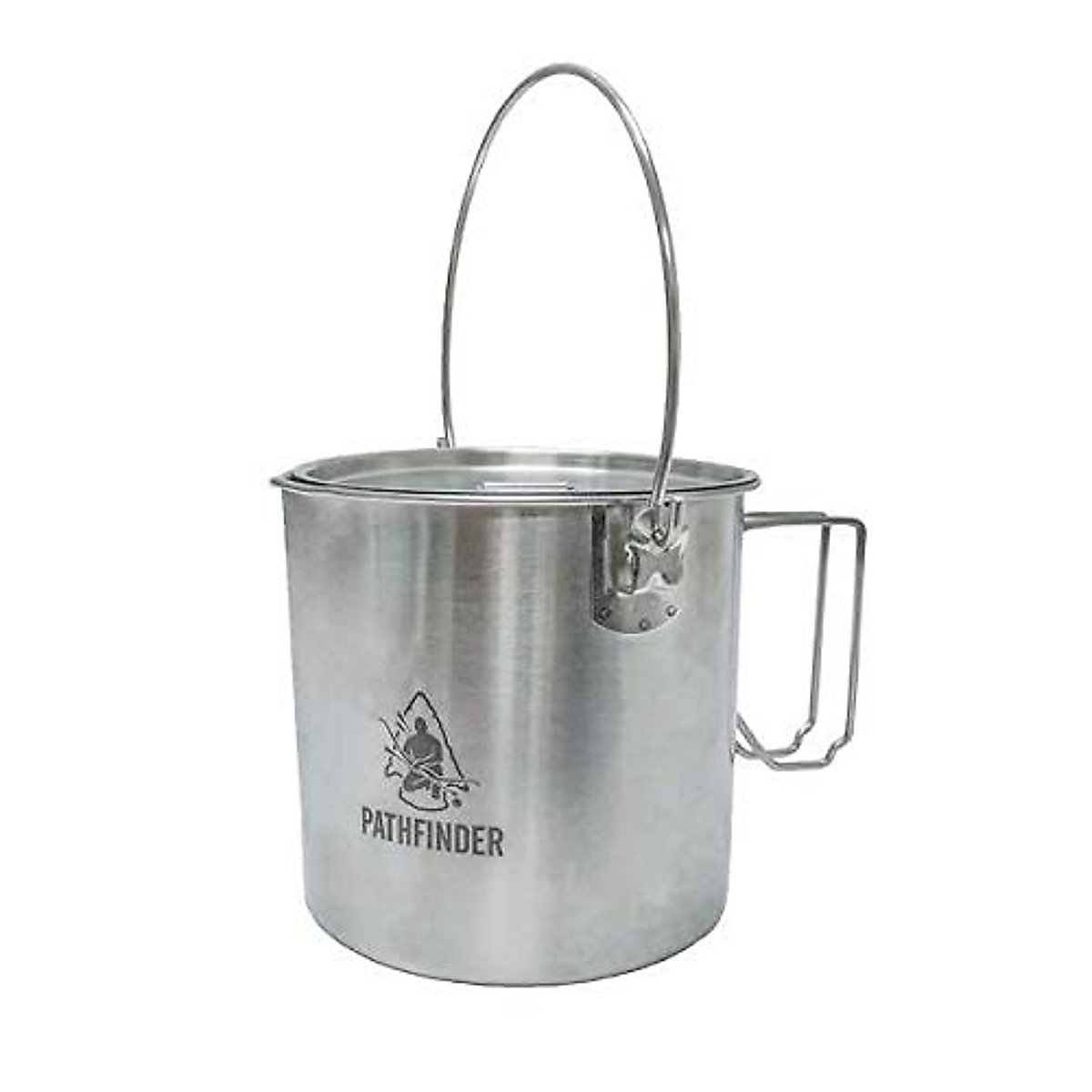 The Pathfinder School 64oz Stainless Steel Bush Pot and Lid Set
