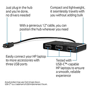 Hp USB-C to USB-A Hub