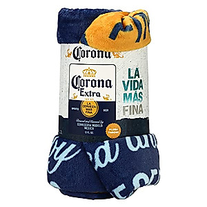 Bioworld Corona Extra Beer Label Throw Blanket