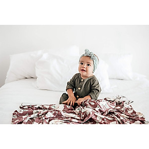 Copper Pearl Large Premium Knit Baby Swaddle Receiving Blanket 'Scarlet'