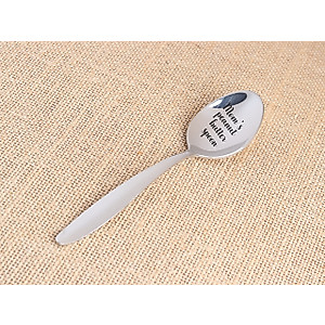 Moms Peanut Butter Spoon | Engraved Spoon Gift | Gift For Peanut Butter Loving Mom | Birthday Anniversary Christmas Gift | Christmas Stocking Stuffer | Engraved 7 Inches Stainless Steel Spoon