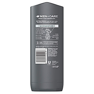 Dove Men+Care Body Wash and Face Wash For Fresh, Healthy-Feeling Skin Extra Fresh Cleanser That Effectively Washes Away Bacteria While Nourishing Your Skin 13.5 oz