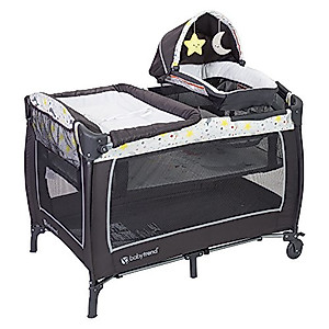 Baby Trend EZ Ride 35 Travel System, Sophia & Lil Snooze Deluxe 2 Nursery Center, Twinkle Twinkle Moon