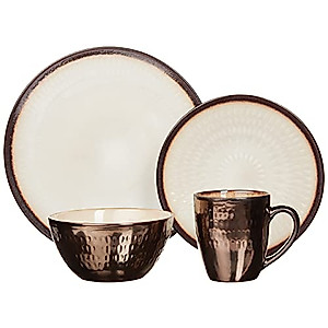 Gourmet Basics by Mikasa Anastasia Cream 16-Piece Dinnerware Set, Assorted