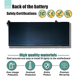 G91J0 41Wh Battery Replacement for Dell Latitude 3320 3330 3420 3520 Inspiron 3510 3511 3515 5310 5410 5418 5510 5515 5518 14 Plus 7420 7415 2-in-1 Vostro 3510 3515 3511 5310 5510 Series V6W33 TN70C