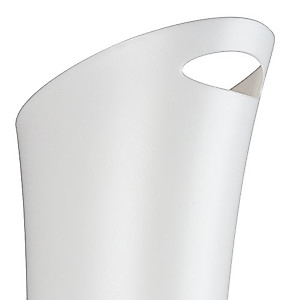 Umbra 6215321 2 gal White Skinny Wastebasket - pack of 6