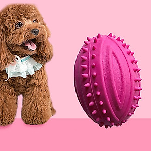 ZYLLZY Pet Rugby Balls, Bite Resistant Teeth Grinding TPR Interactive Dog Chewing Toy, Dog Rugby Balls Toy for Puppy Small Medium Large Pets
