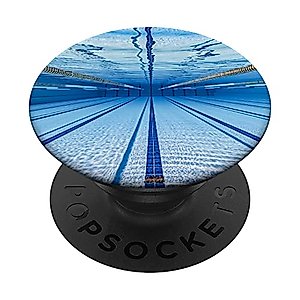 Swimming Pool Blue Water Swimmer PopSockets Swappable PopGrip