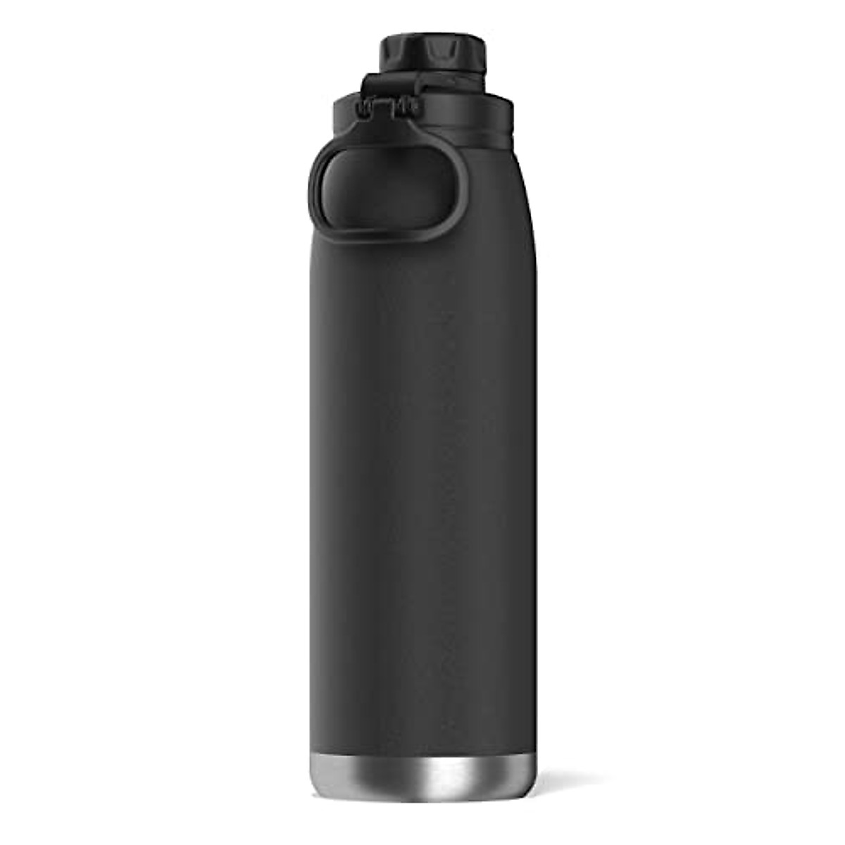 Hydrapeak 40 oz Insulated Water Bottle with Chug Lid - Leak Proof and Spill Proof Double Walled Vacuum Insulated Stainless Steel Water Bottles, Cold for 24 Hours | Hot for 12 Hours (Black)