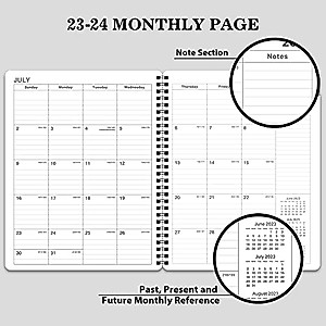 2023-2024 Weekly Appointment Book & Planner - 2023-2024 Daily Hourly Planner, July 2023 - June 2024, 8" x 10", Half Hour (30 Mins) Interval, Twin-Wire Binding, Lay-Flat, Round Corner, Thick Paper