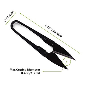 JINJIAN Bonsai Pruning Scissors 12PCS - Small Pruner Shears Bud Leaves Trimmer Garden Shears for Plants, Gardening Clippers for Flower Bonsai Trimming Pruners Trimmers Secateurs(BLACK)