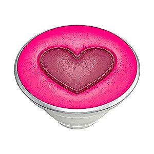 PopSockets PopTop (Top only. Base Sold Separately) Swappable Top for PopGrip Bases, PopGrip Slide, Otter+Pop & PopWallet+ - Stitched Love Heart