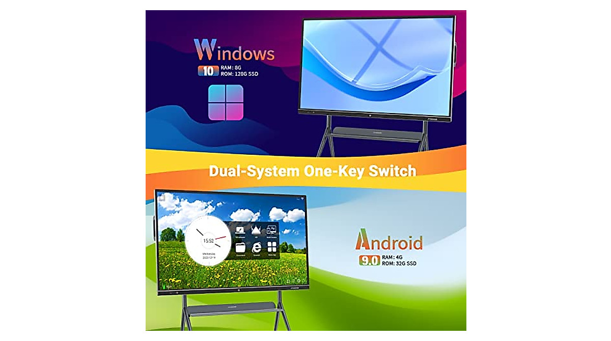 JYXOIHUB 75" Smart Board - 4K Touch Classroom & Conference